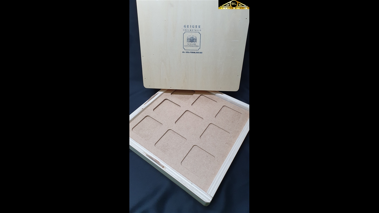 Bullion List - Silver - 100oz Geiger Silver Square Bar storage box (Empty)