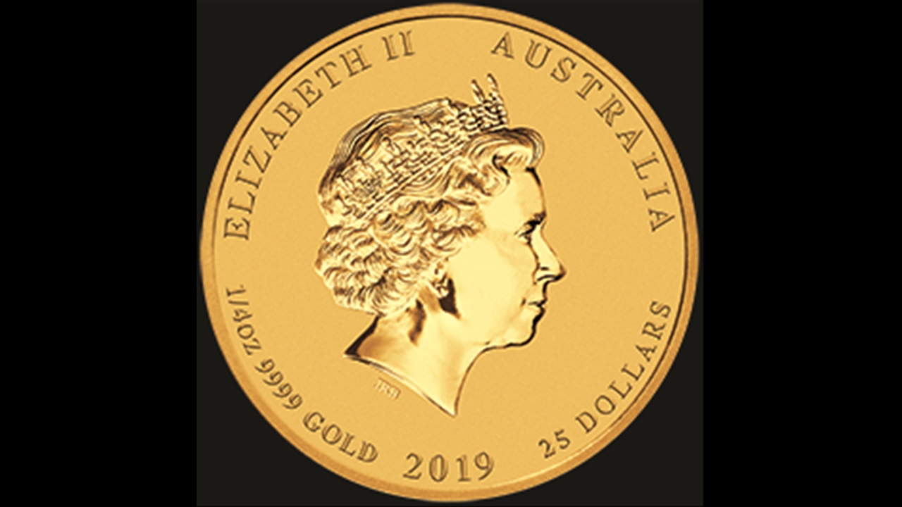 Bullion List - Gold - 1/4oz Perth Mint Gold Lunar Pig Coin 2019