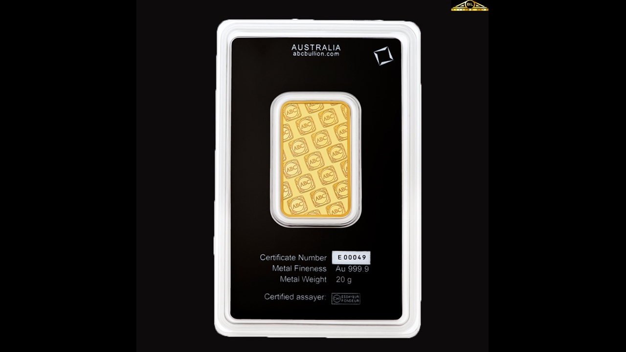 Bullion List - Gold - 20g ABC GOLD Minted Tablet Bar