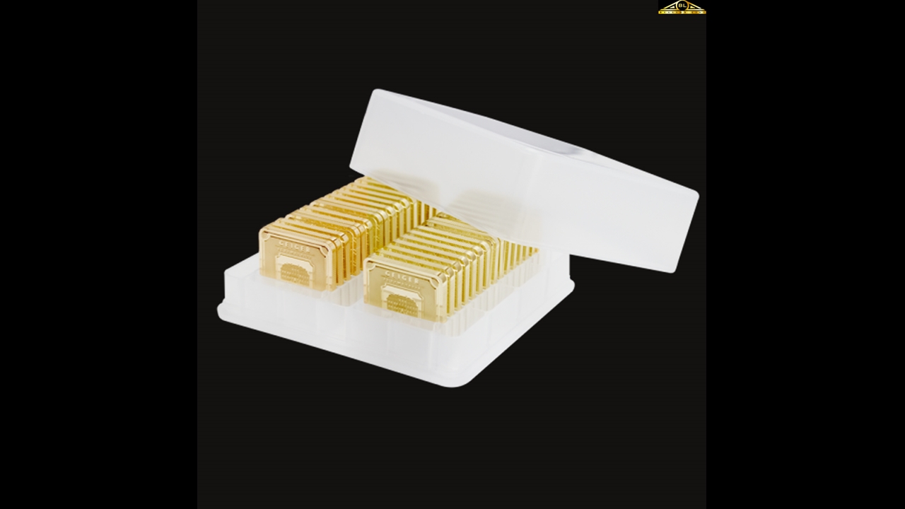 Bullion List - Gold - 1g Gold Geiger Square Bar (No Capsule)