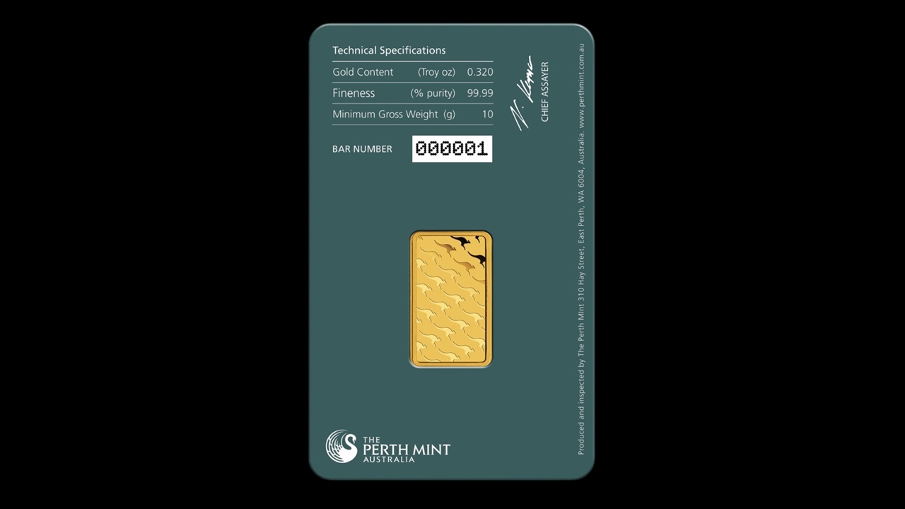 Bullion List - Gold - Perth Mint - 10g Perth Mint Gold Bar (Certicard)