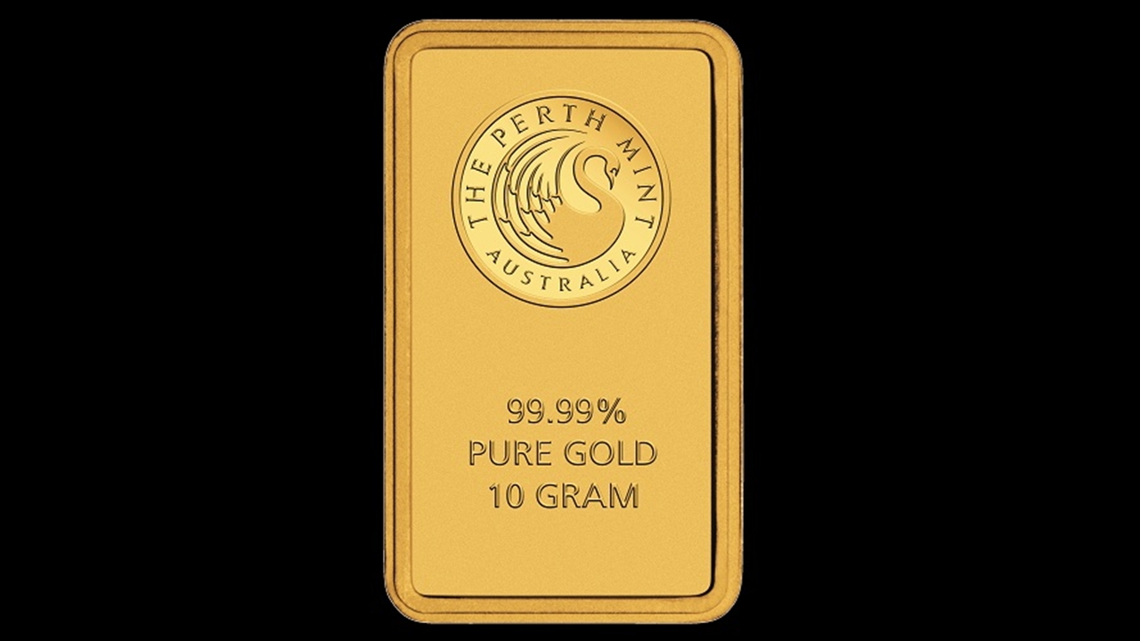Bullion List - Gold - Perth Mint - 10g Perth Mint Gold Bar (Certicard)