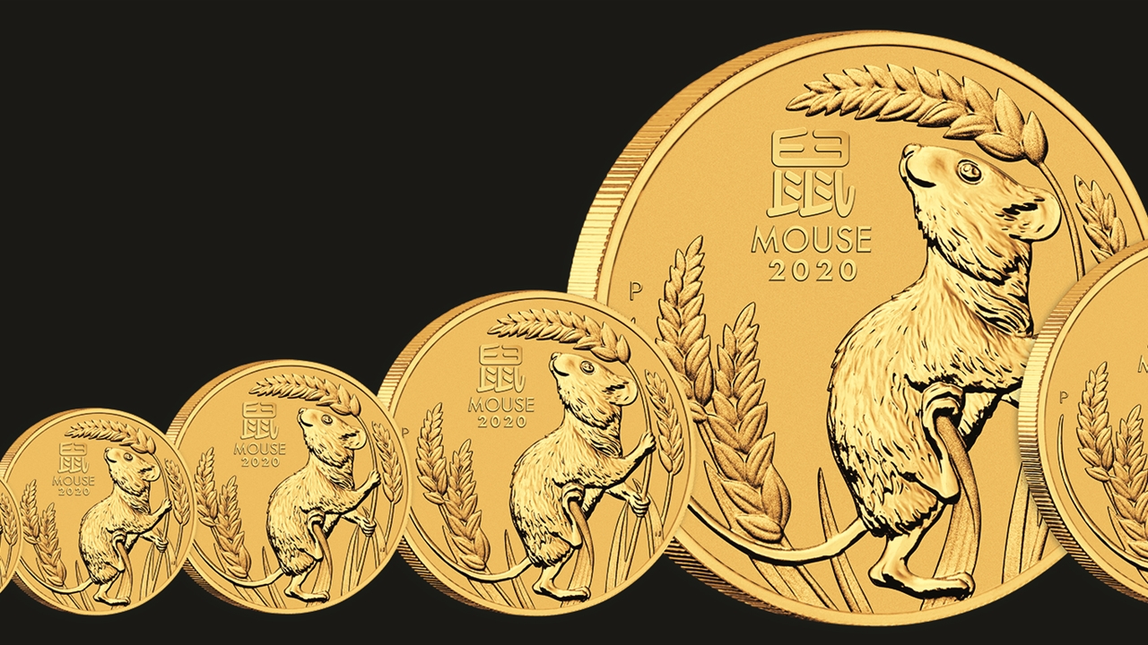Bullion List - Gold - 1/2 oz Perth Mint Gold Lunar Mouse Coin 2020