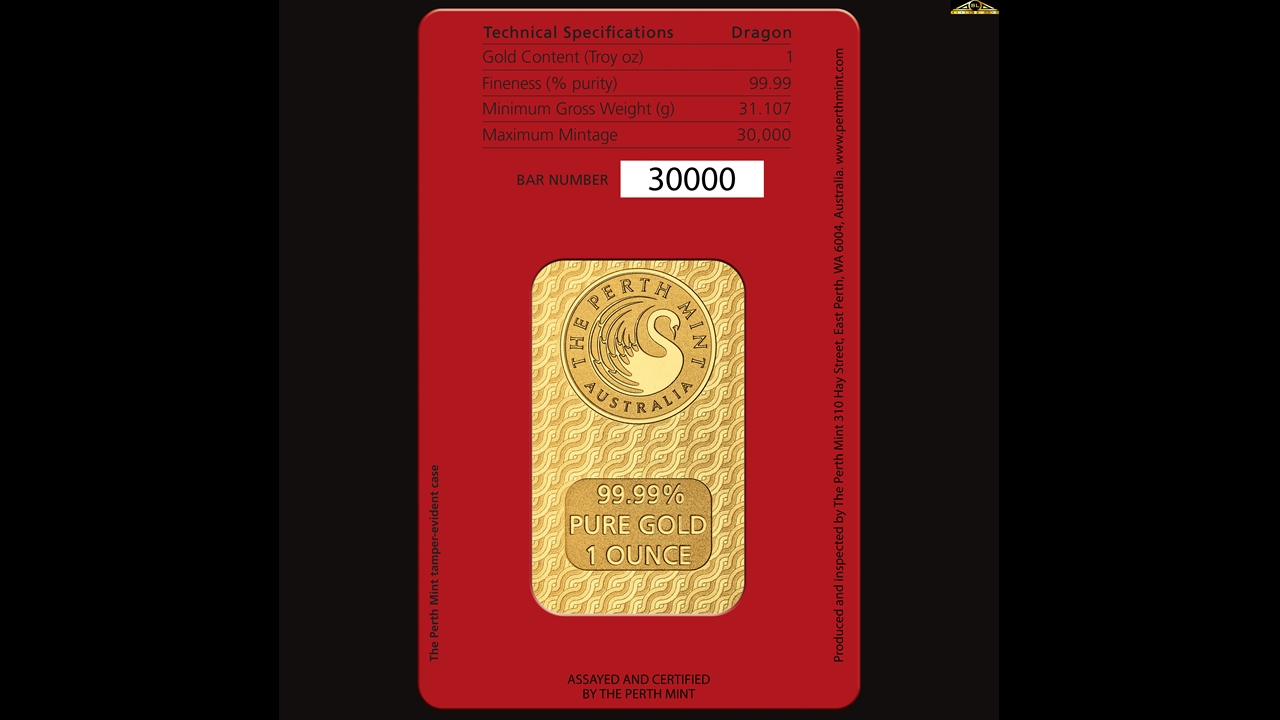 Bullion List - Gold - Perth Mint - 1oz Perth Mint gGld Lunar Minted Bar