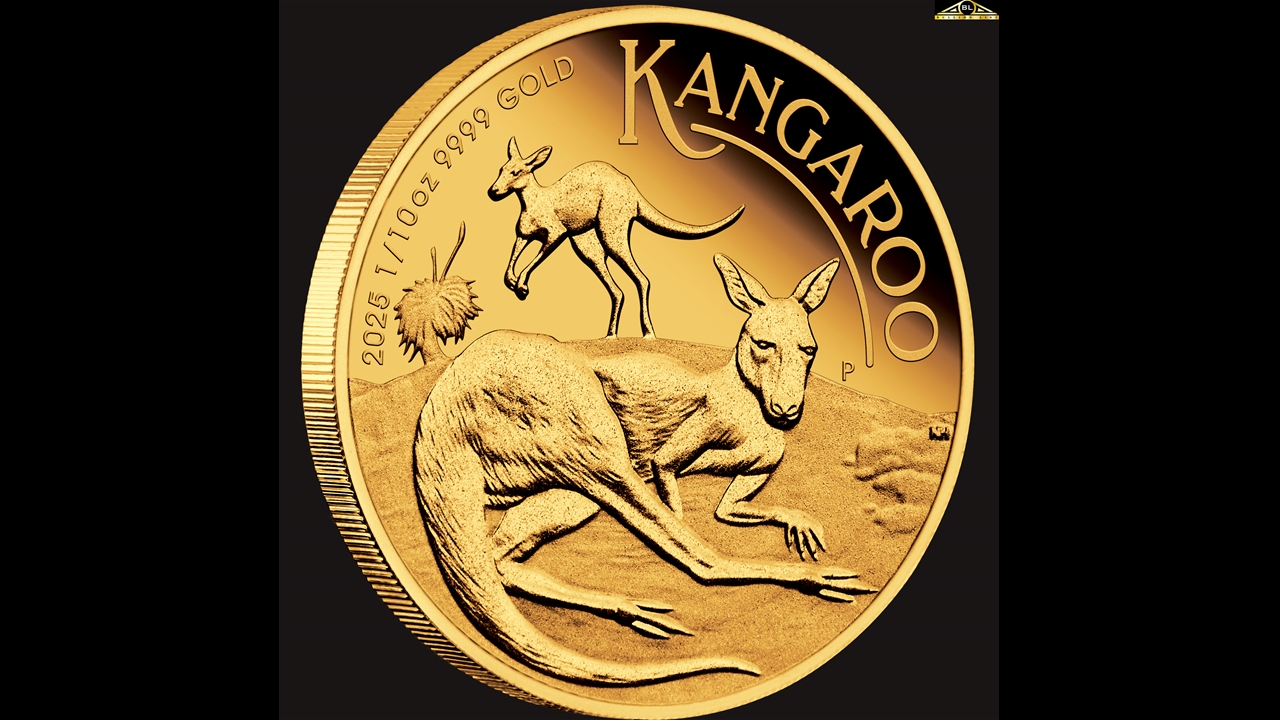 Bullion List - Gold - 1/10oz Perth Mint Gold Kangaroo Proof Coin 2025