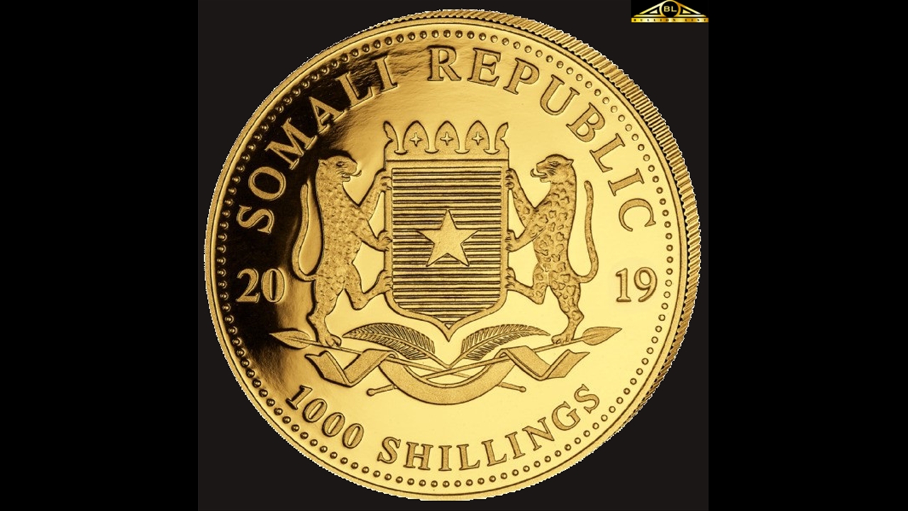 Bullion List - Gold - 1 oz Bavarian State Mint Gold Somalia Elephant 2019
