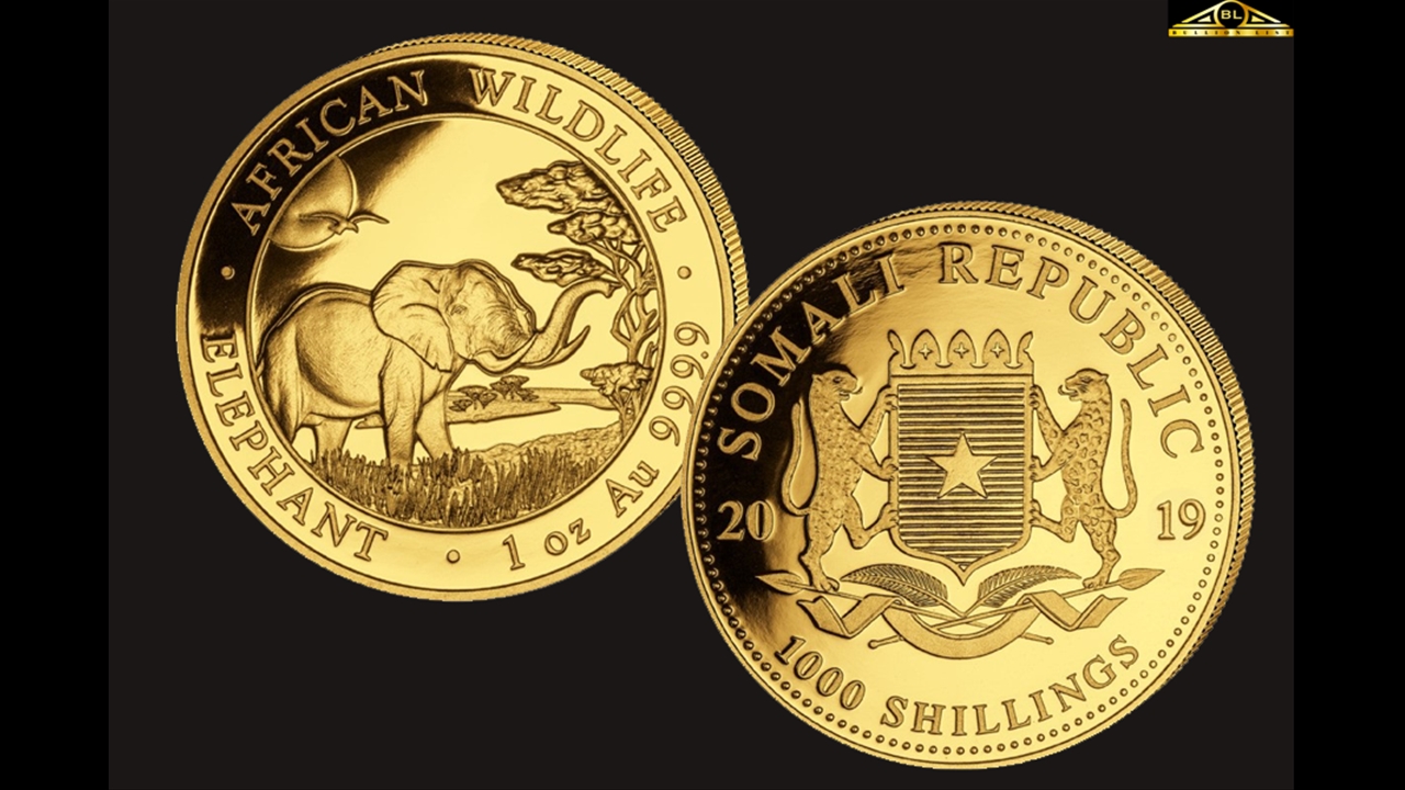 Bullion List - Gold - 1 oz Bavarian State Mint Gold Somalia Elephant 2019