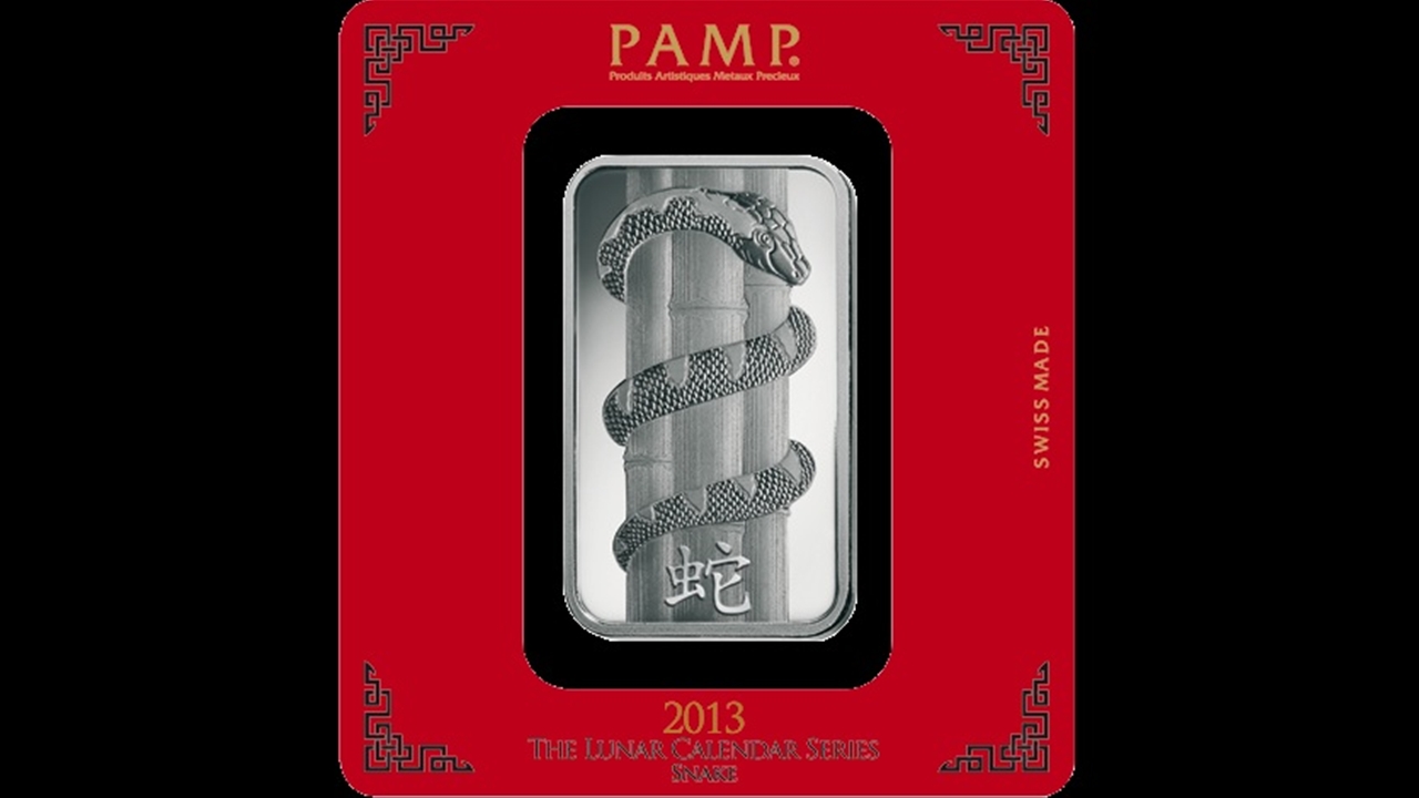 Bullion List - Silver - PAMP - 100g Silver PAMP 'Snake'