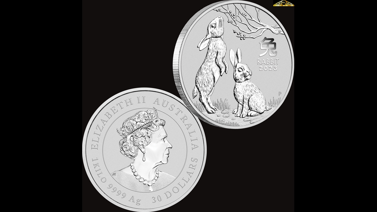Bullion List - Silver - 1 kg Perth Mint Silver Rabbit coin 2023