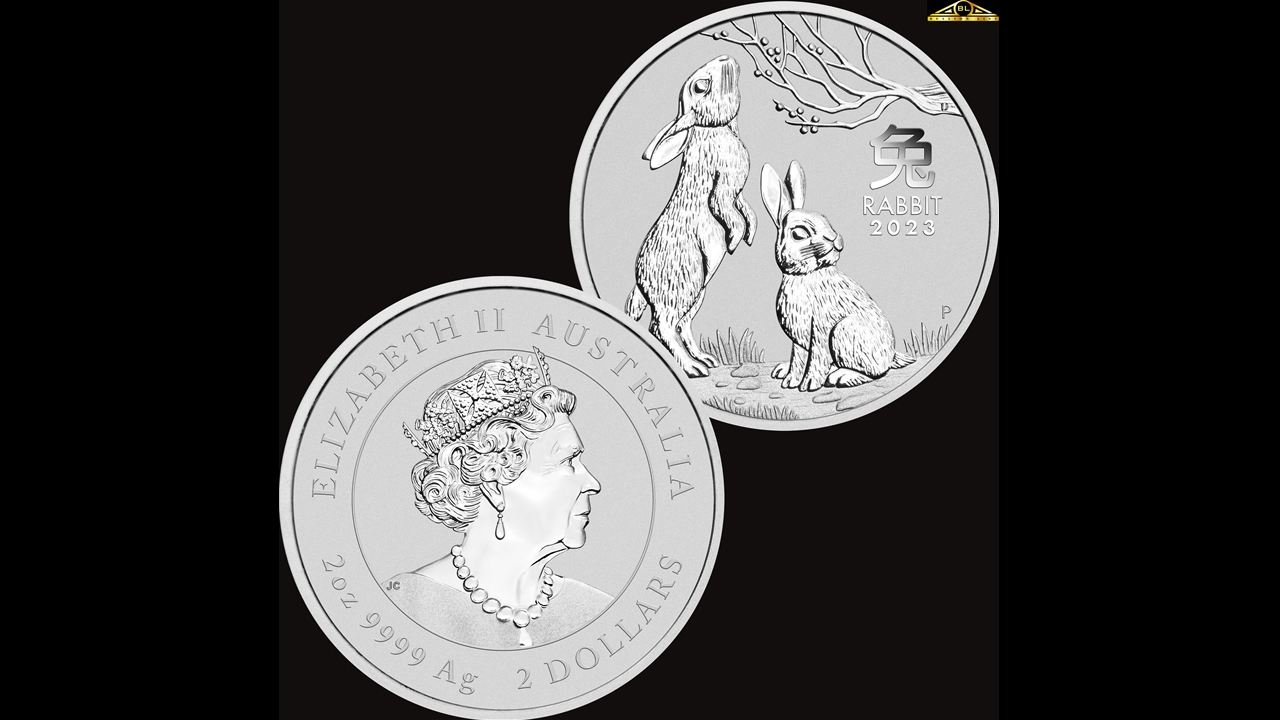 Bullion List - Silver - 2oz Perth Mint Silver Rabbit coin 2023