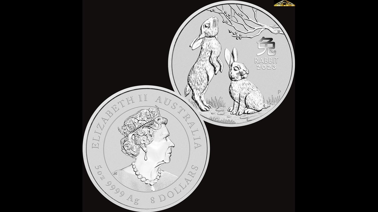 Bullion List - Browse - Silver Coins - 5oz Perth Mint Silver Rabbit coin 2023