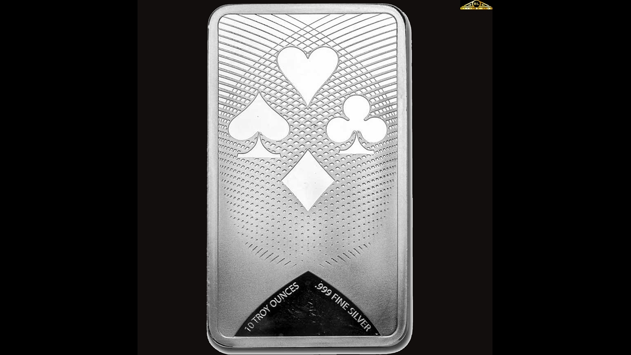 Bullion List - Browse - 10oz Silver bar Ace of Diamonds