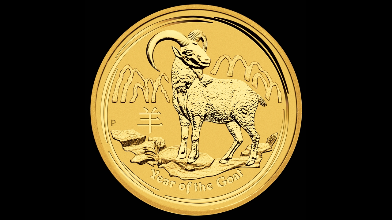 Bullion List - Gold - Perth Mint - 2oz Gold Lunar Goat 2015