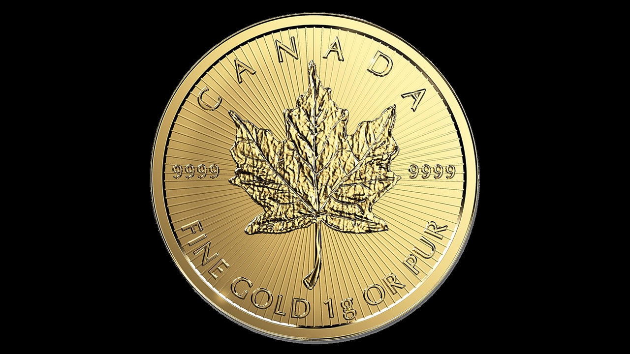 Bullion List - Gold - 1g Canadian Gold Maple Leaf Coin 2017 MapleGram25