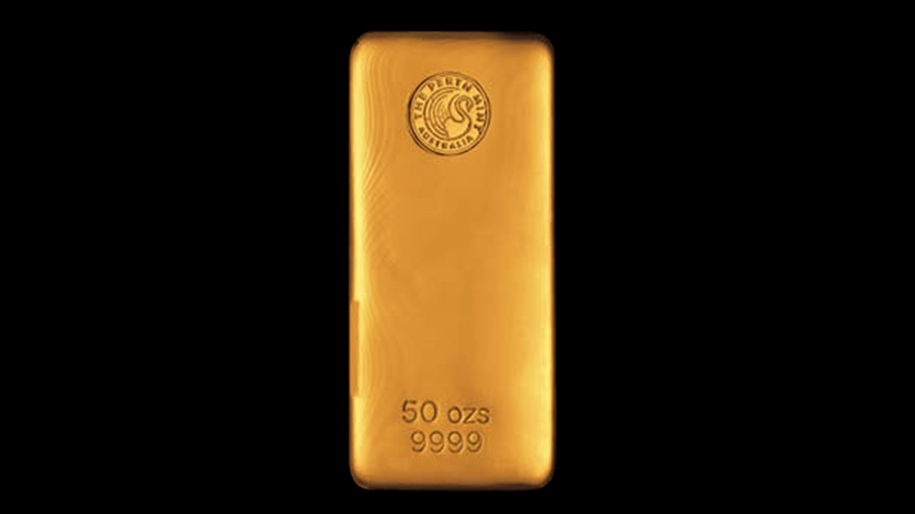 Bullion List - Gold - Perth Mint - 50oz Perth Mint Gold Bar 'Cast'