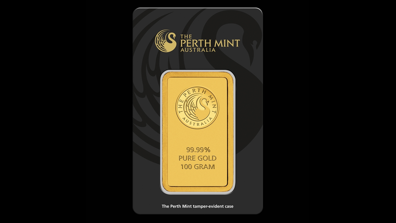 Bullion List - Browse - Gold Bars - 100 g Perth Mint Gold Bar (Black ...