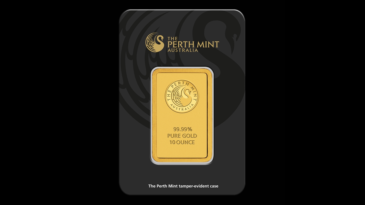 Bullion List - Gold - Perth Mint - 10 oz Perth Mint Gold Bar (Black ...
