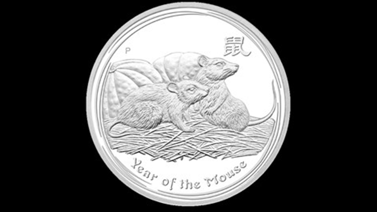 Bullion List - Silver - Perth Mint - 1oz Silver Lunar Mouse 2008