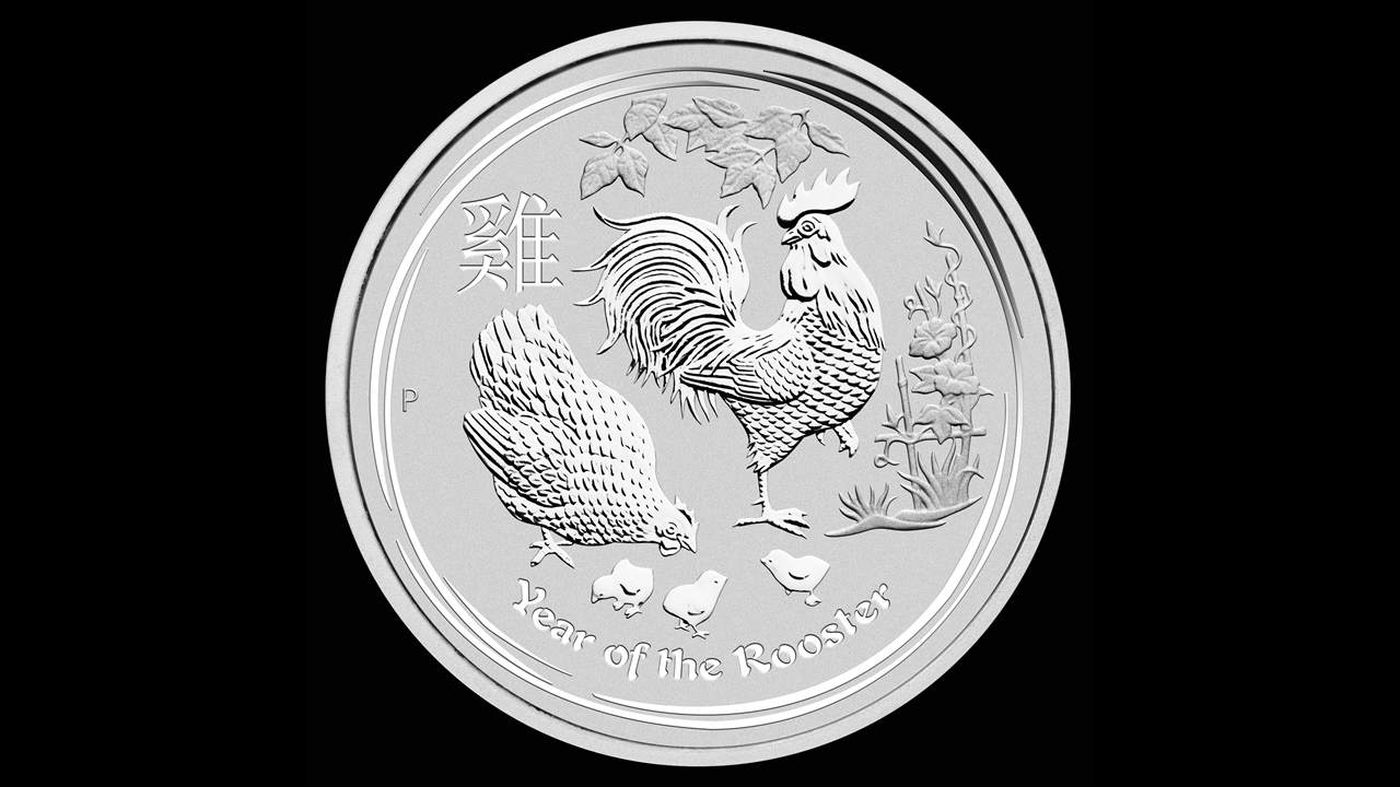 Bullion List - Browse - Silver Coins - 1kg Silver Lunar Rooster 2017