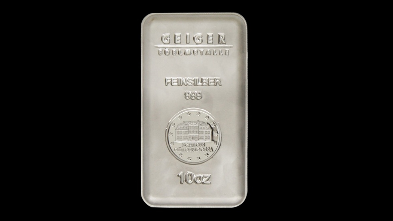 Bullion List - Browse - Silver Bars - 10oz Geiger Security Line Silver Bar