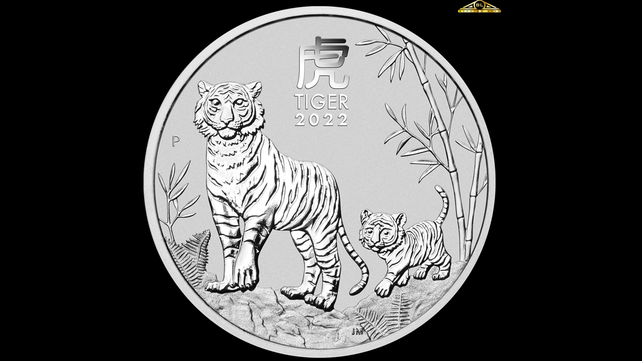 Bullion List - Silver - Perth Mint - 2 oz Perth Mint Silver Tiger coin 2022