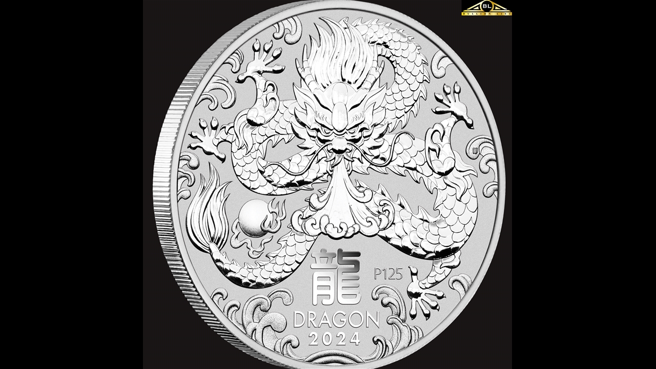 Bullion List - Silver - 1kg Perth Mint Silver Dragon coin 2024
