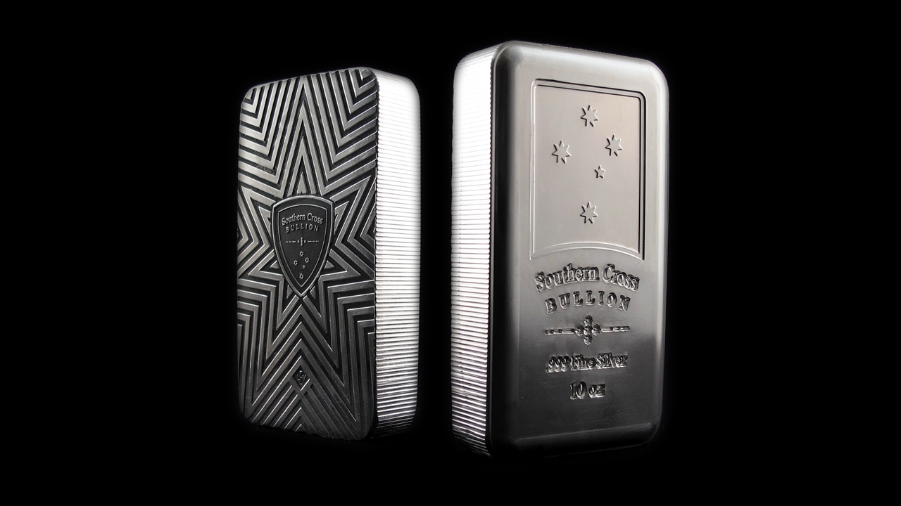 Bullion List - Silver - 10 oz Southern Cross Bullion 'Minted' Silver Bar