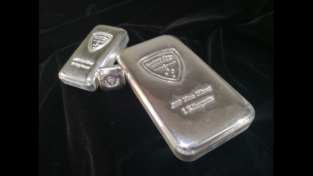 Bullion List - Silver - 1 kg Southern Cross Bullion 'Cast' Silver Bar