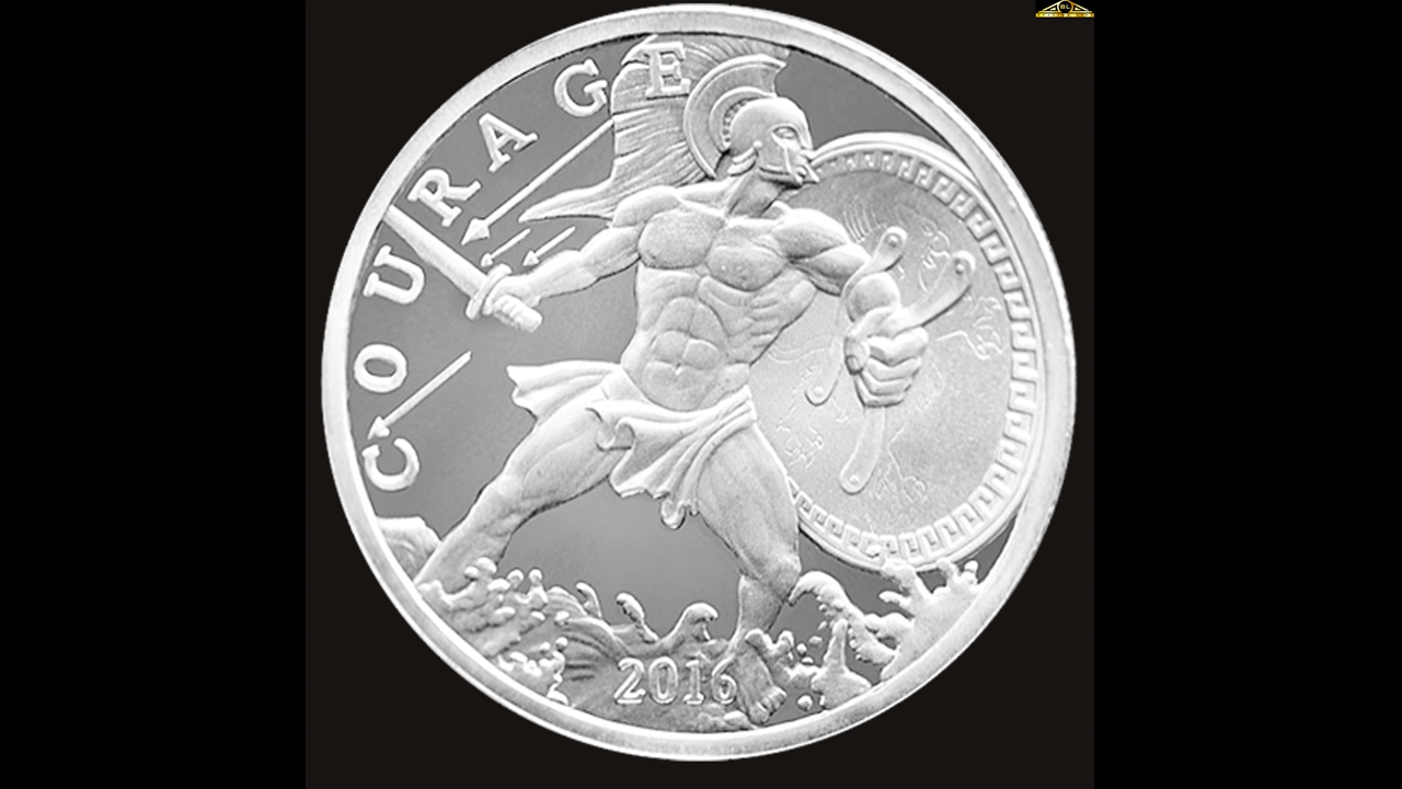 Bullion List - Silver - 1oz Silver Ajax Greek Hero – Courage Bullion Coin